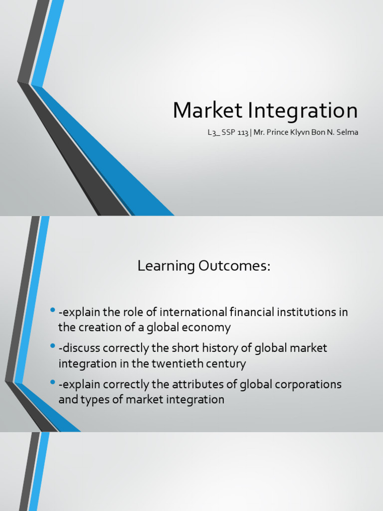 L3 Market+Integration PDF | PDF