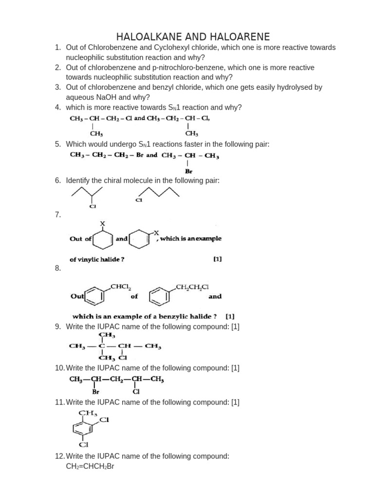 Haloalkane and Haloarene-2023 | PDF | Methyl Group | Chemical Reactions