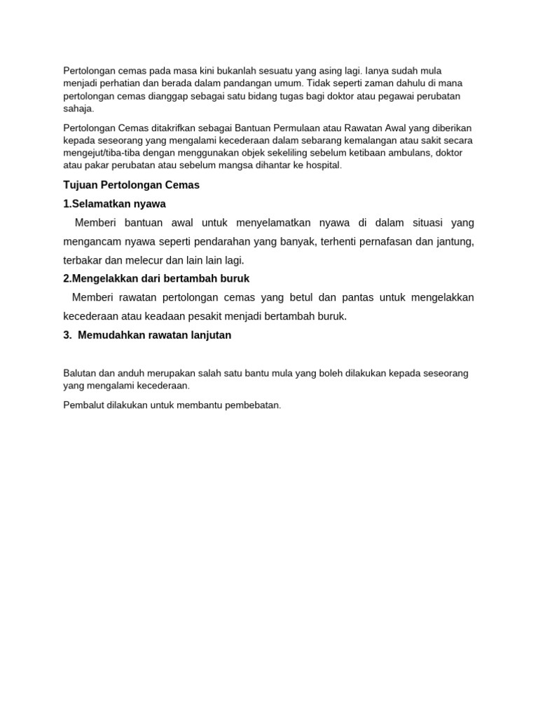 Pertolongan Cemas | PDF