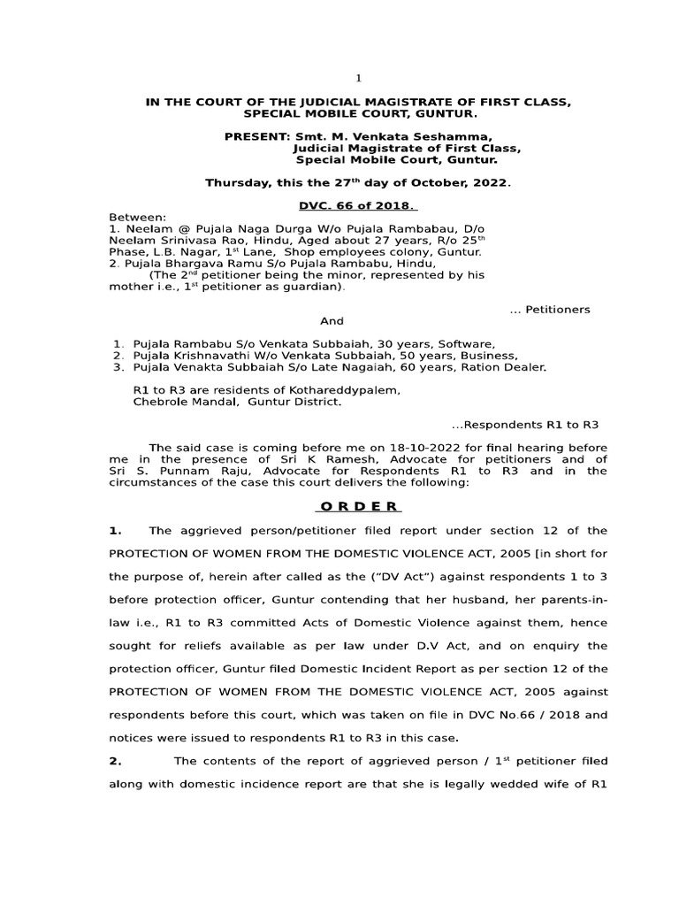 Judgment in Dvc 66 of 2018 | PDF