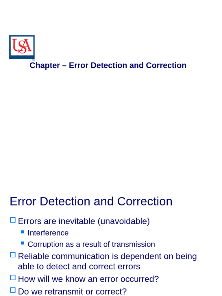 Error Correction and Detection | PDF | Error Detection And Correction | Data Transmission