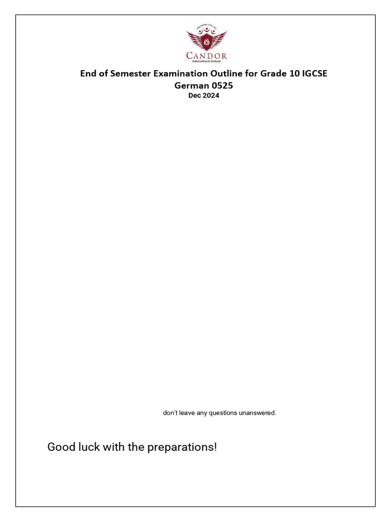Subjectrepositorygerman 10 IGCSE EOS Exam Outline Template Dec 2024 11112024101941 57 | PDF