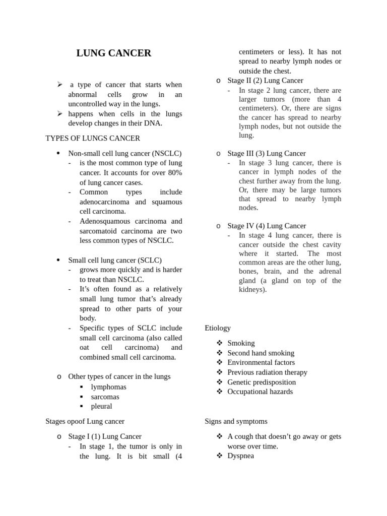 LUNG%20CANCER | PDF | Lung Cancer | Cancer