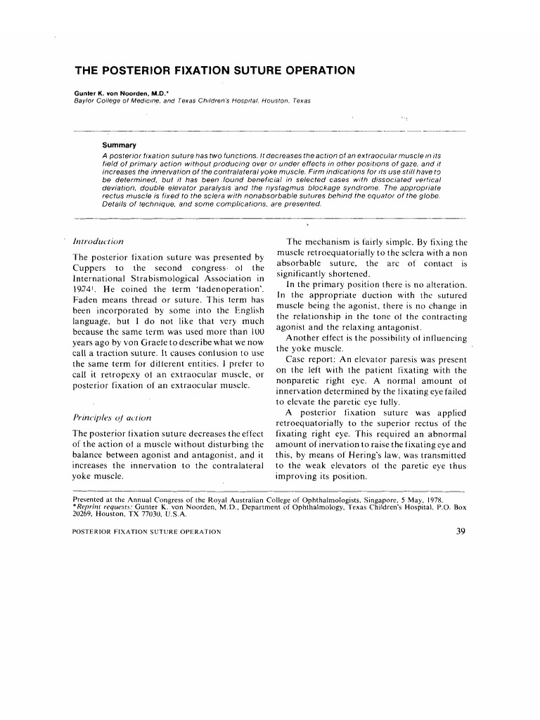 Australian Journal of Opthalmology - February 1979 - Noorden - THE ...