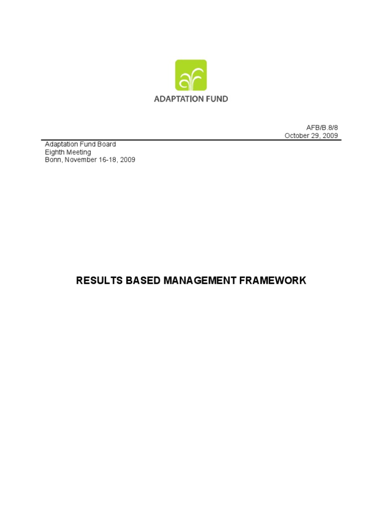 Results-Based Management Framework Guide | PDF | Monitoring And ...