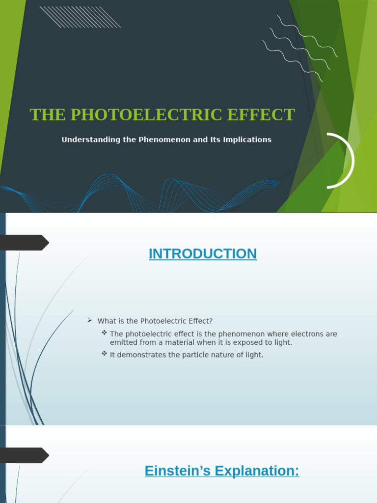 The Photoelectric Effect | PDF | Photoelectric Effect | Electron