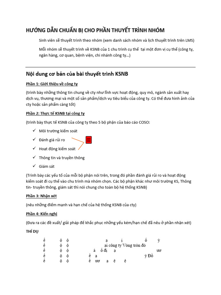 HUONG DAN CHUAN BI THUYET TRINH KSNB | PDF