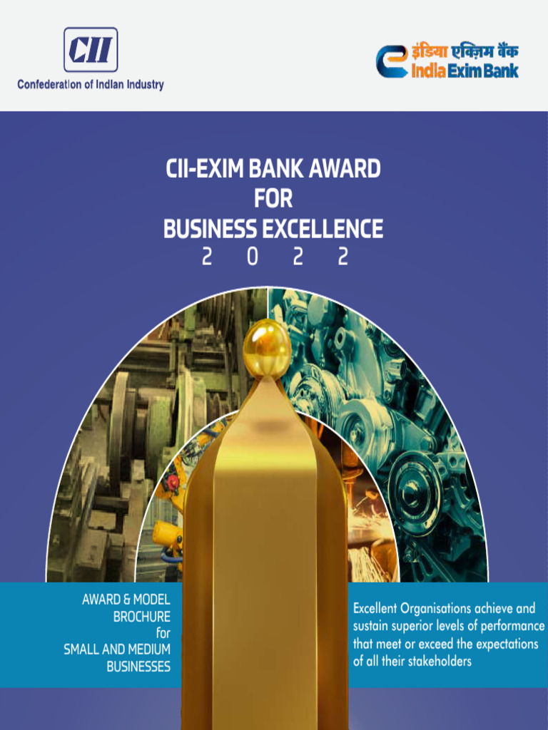 CII-EXIM Bank Business Excellence Award 2022 | PDF | Business
