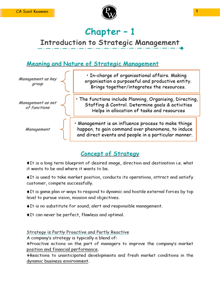 Introduction to Strategic Management | PDF | Strategic Management | Goal