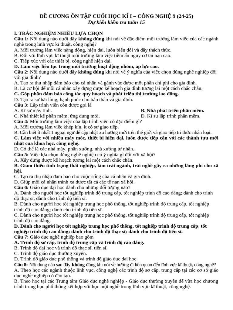 đề-cương-ôn-tập-CHKI-CN9 (1) | PDF