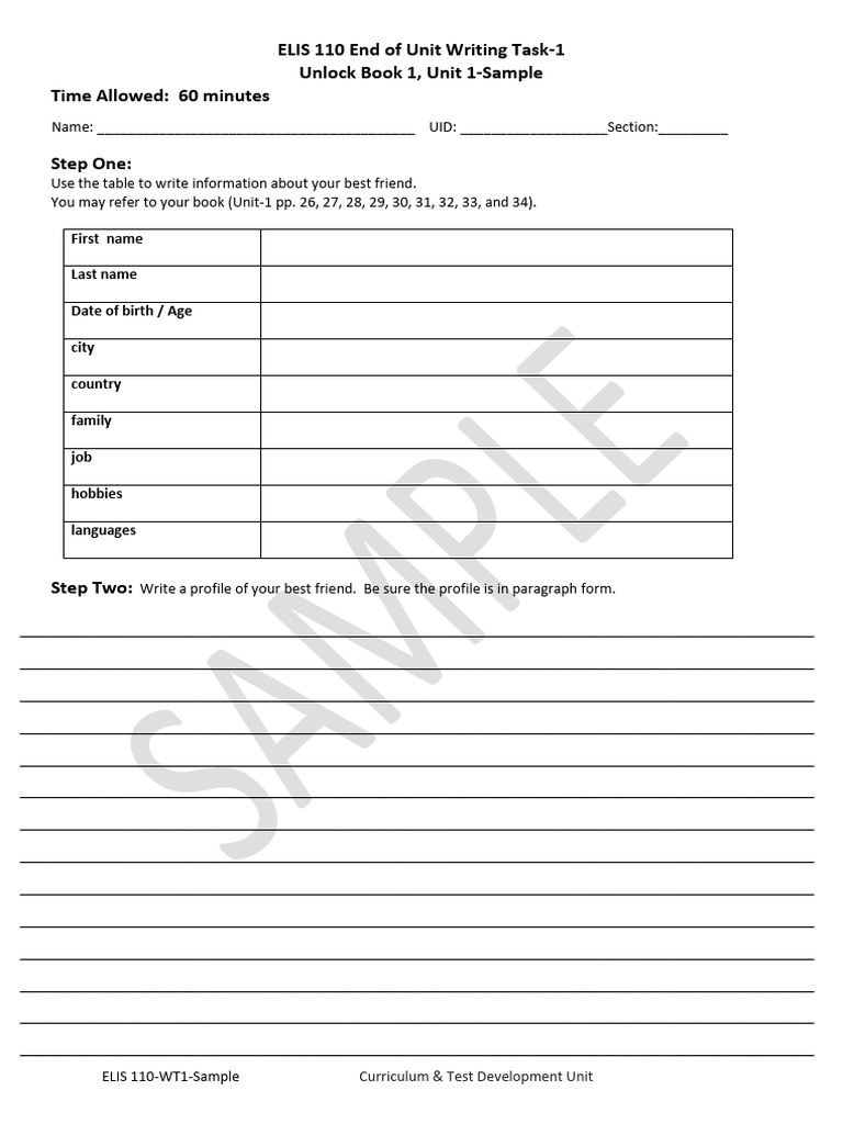 ELIS 110 Writing Task 1 Overview | PDF | Linguistics | Cultural ...