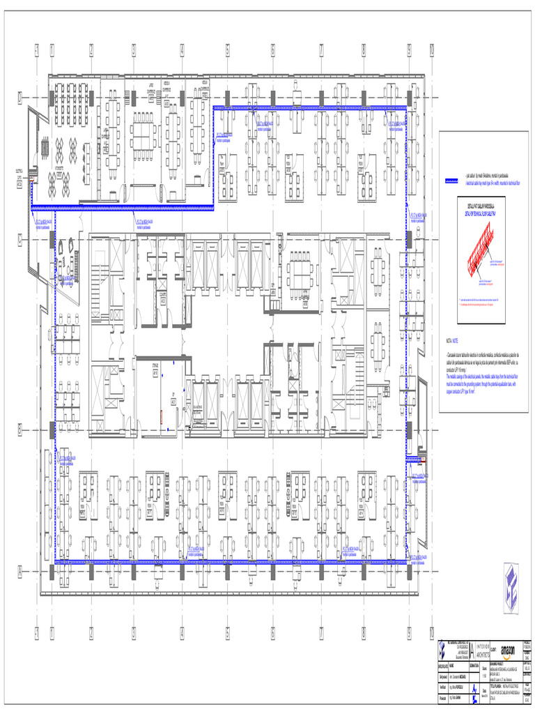 f158 - Ie45 - Plan Paturi de Cabluri Pardoseala-Etaj 6 | PDF | Building Engineering | Electrical ...