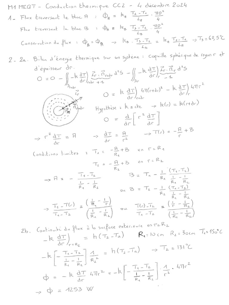 241204 M1MEGT Conduction CC2 Corrigé | PDF