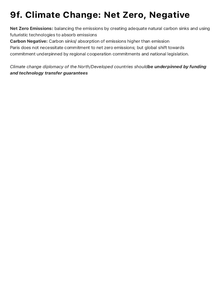 India’s Path to Net Zero Emissions | PDF | Climate Change | Global ...
