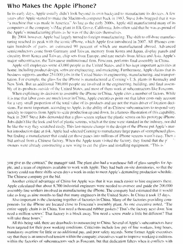 Apple iPhone Manufacturing Origins | PDF | Apple Inc. | Computer Hardware