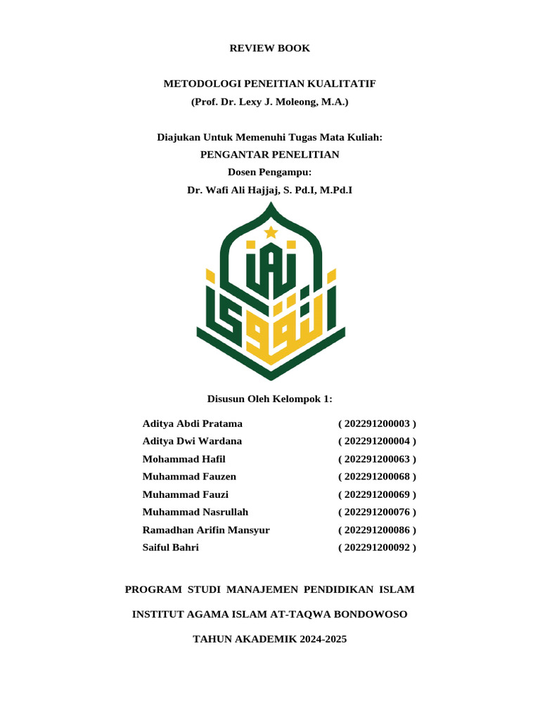 REVIEW BOOK-PENGANTAR PENELITIAN-KEL1 (1) | PDF