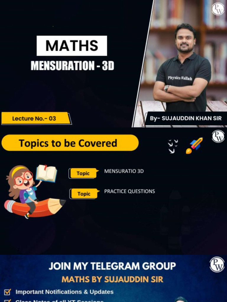 Mensuration 3D 03 - Class Notes | PDF