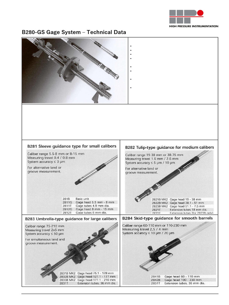 Barrel Gage System Specs | PDF