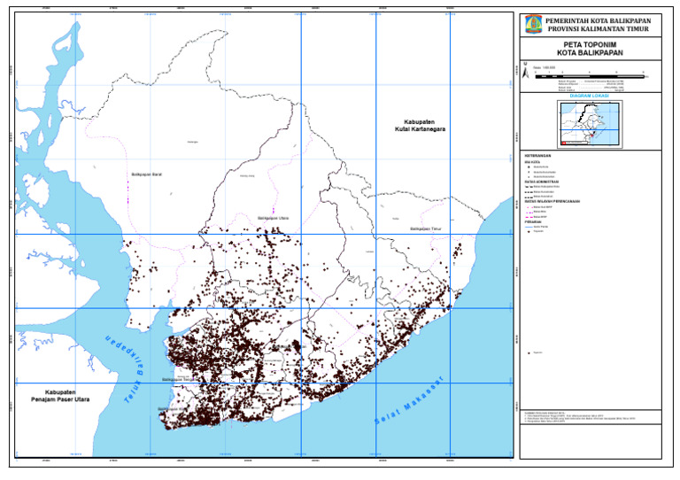 Peta Toponim Kota Balikpapan | PDF