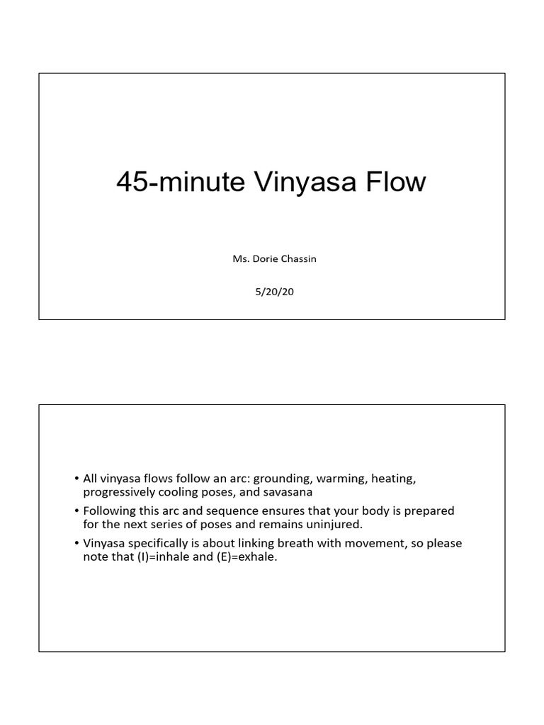 45 Minute Vinyasa Flow v1 | PDF