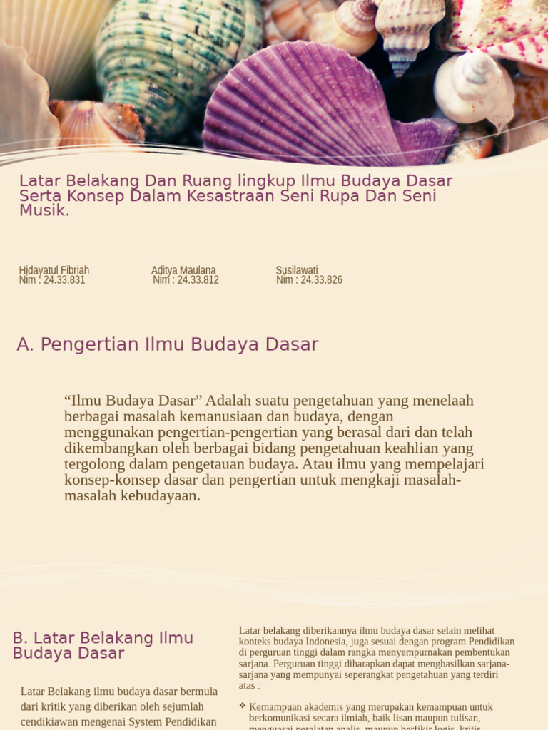 Ipd. Latar Belakang Dan Ruang Lingkup Ilmu Budaya | PDF