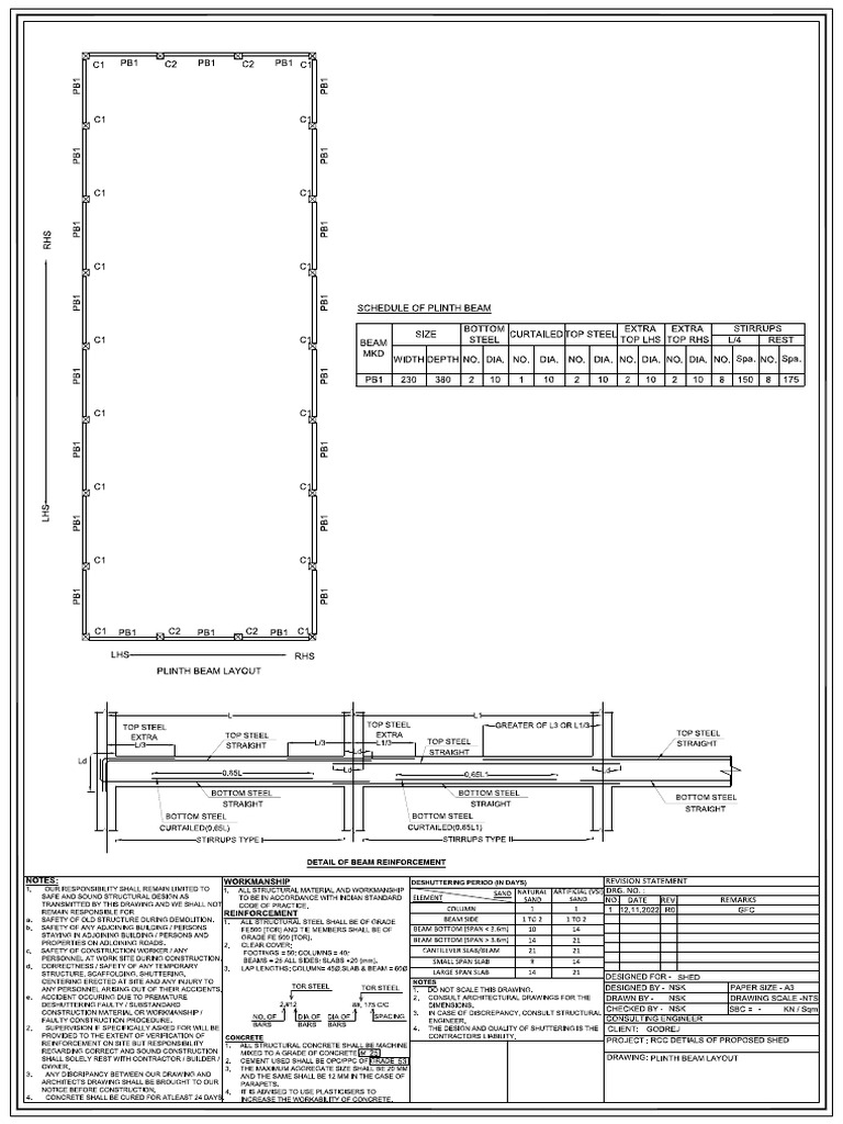 Plinth Beam Layout | PDF