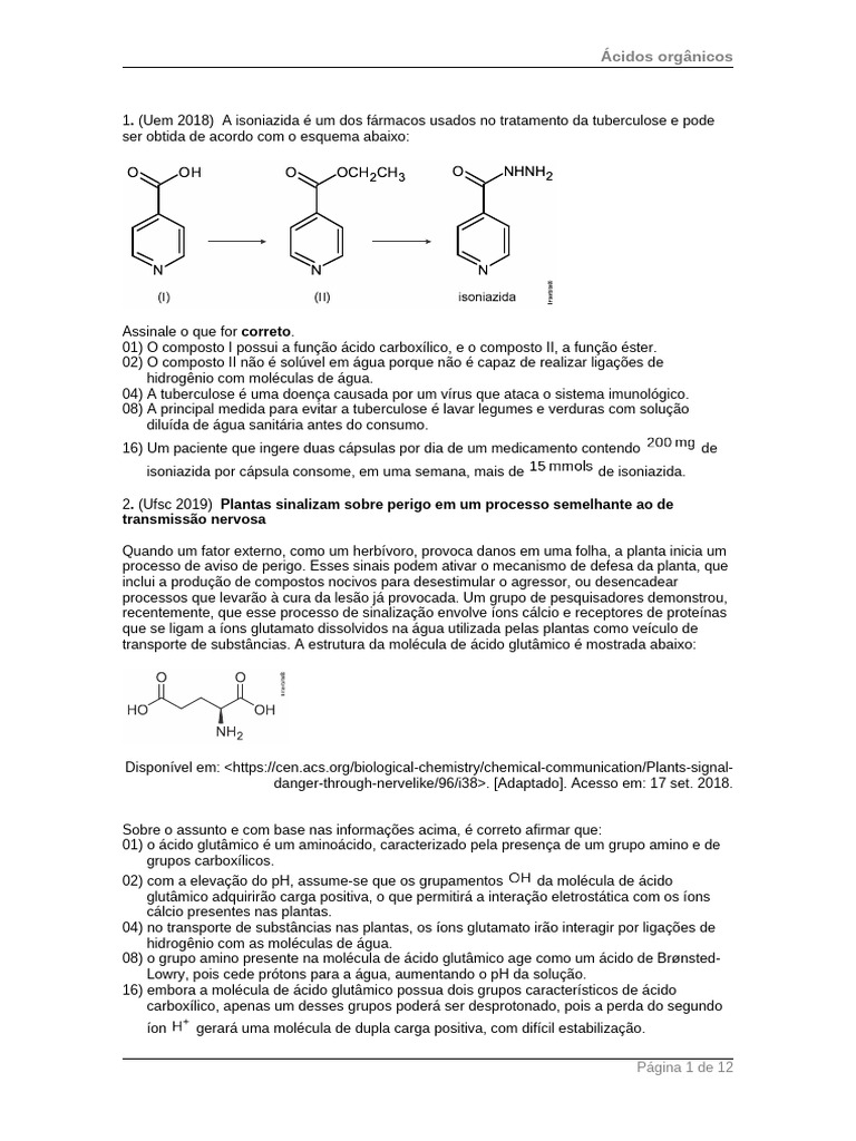 acidos | PDF | Éster | Aldeído