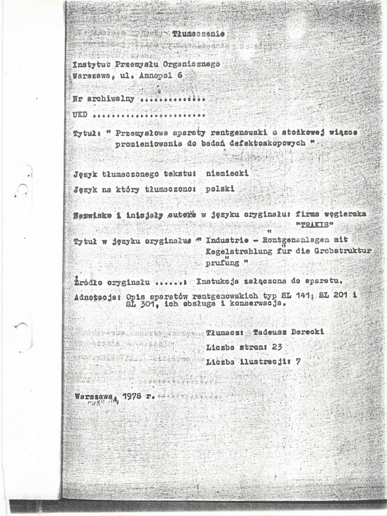 Instrukcja RTG Liliput | PDF