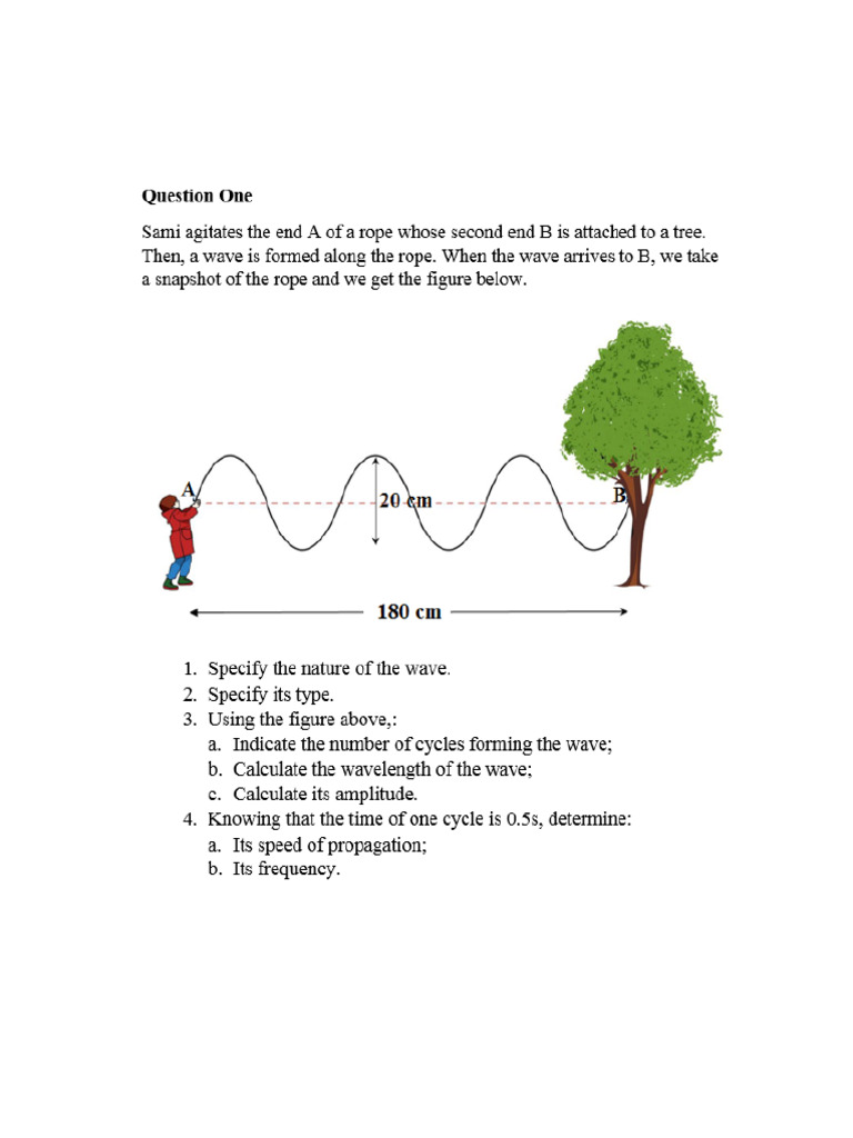 Mechanical Waves Worksheet Questions | PDF