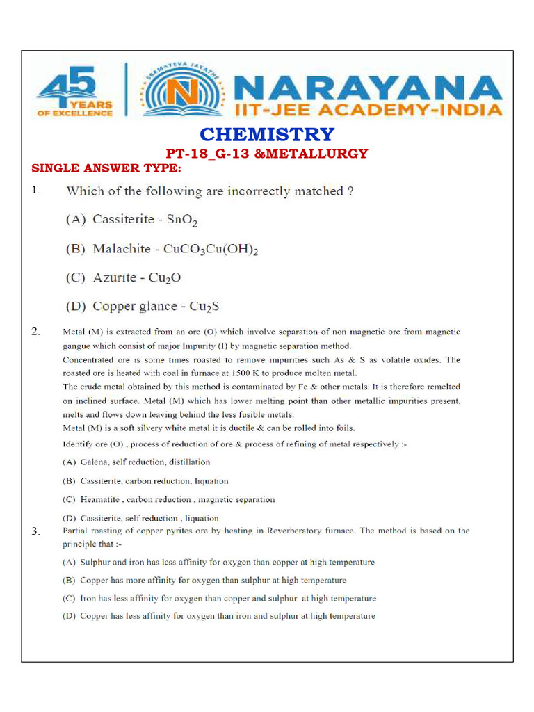 SR STAR MODEL-A_REV PROG_PTA-18__SAT's_CHEMISTRY | PDF