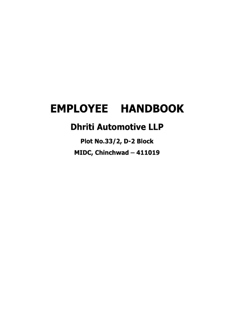 Employee Handbook | PDF