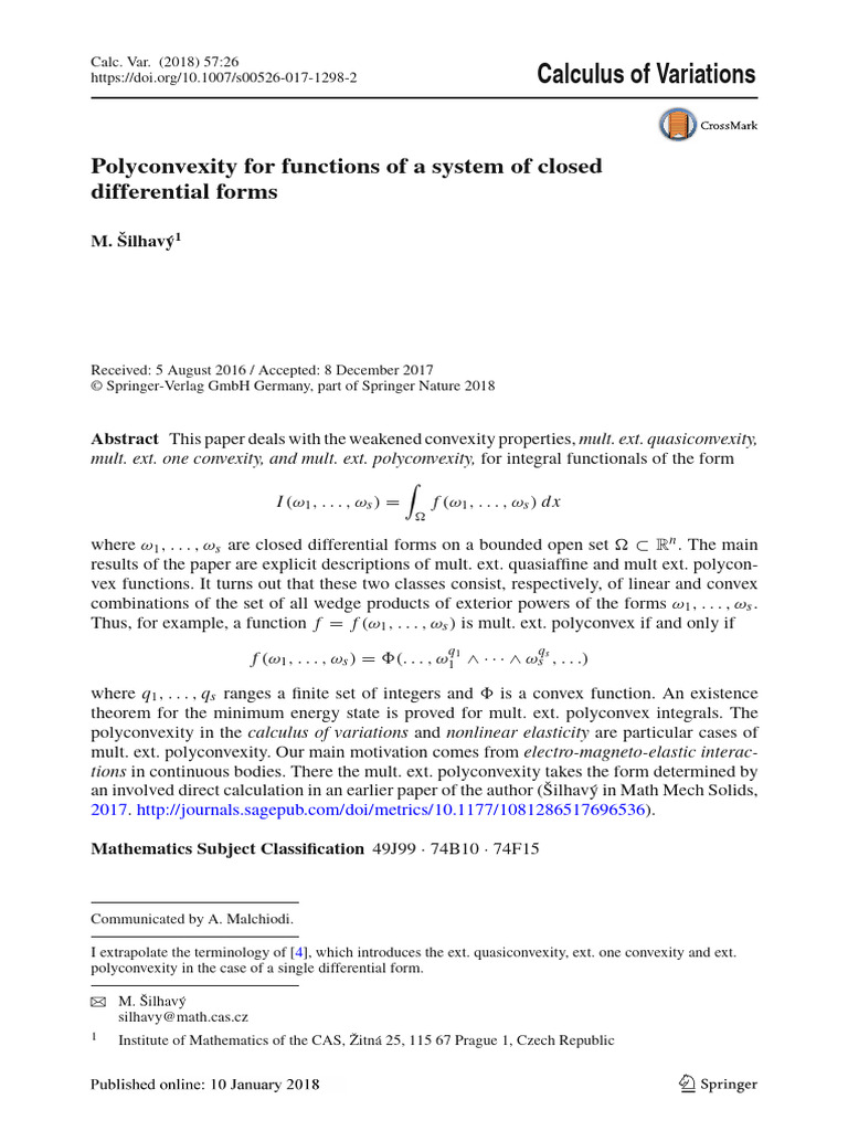 silhavy paper3 | PDF | Derivative | Linear Algebra