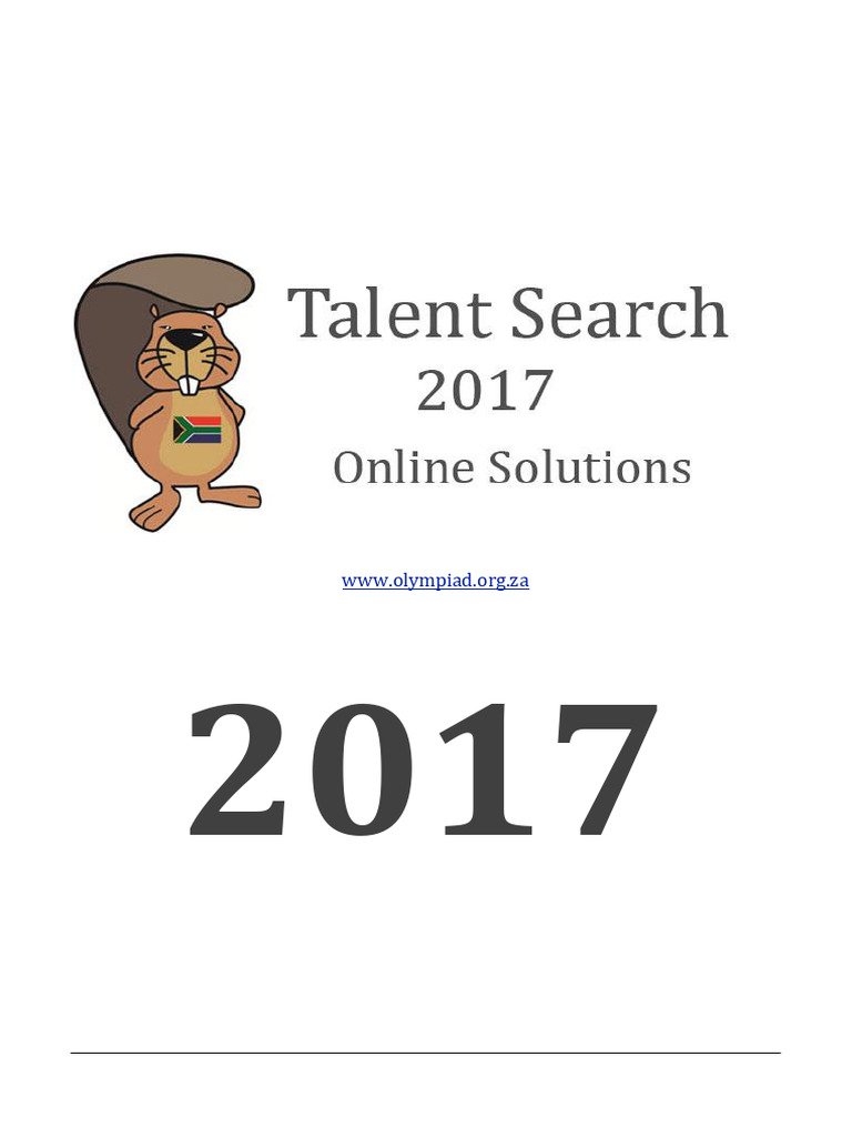 TS 2017 Solutions Guide | PDF | Code | Vertex (Graph Theory)