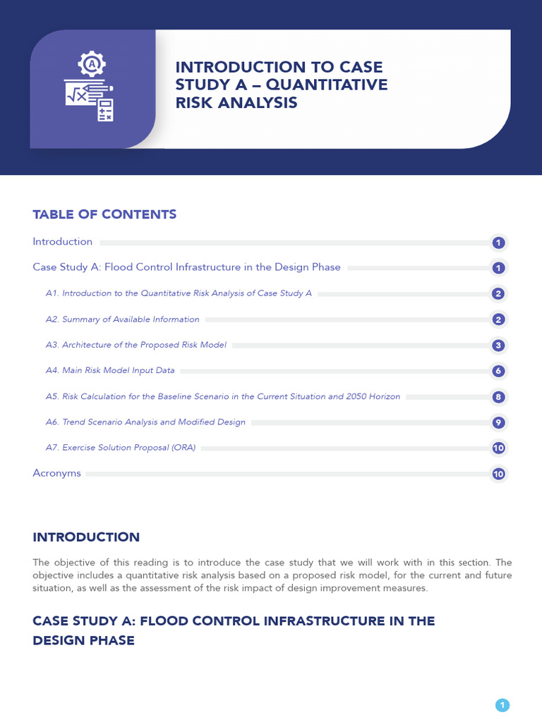 _Introduction-to-Case-Study-A---Quantitative-Risk-Analysis | PDF | Flood | Risk