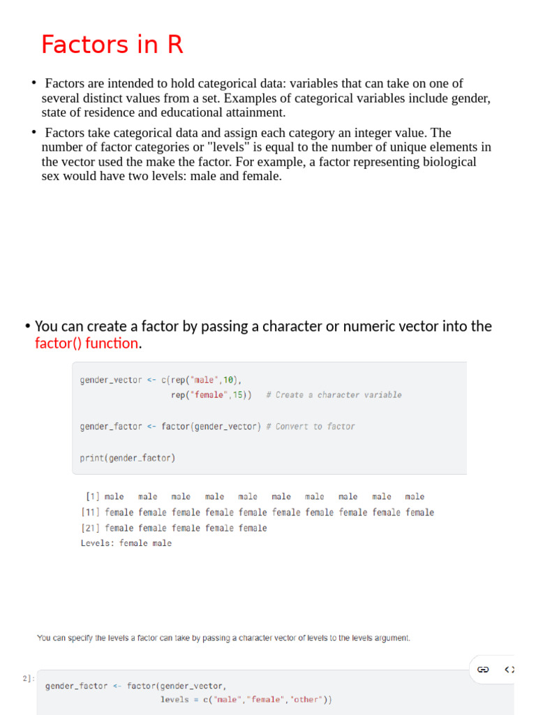 r22 Unit3 Factors Dataframes | PDF