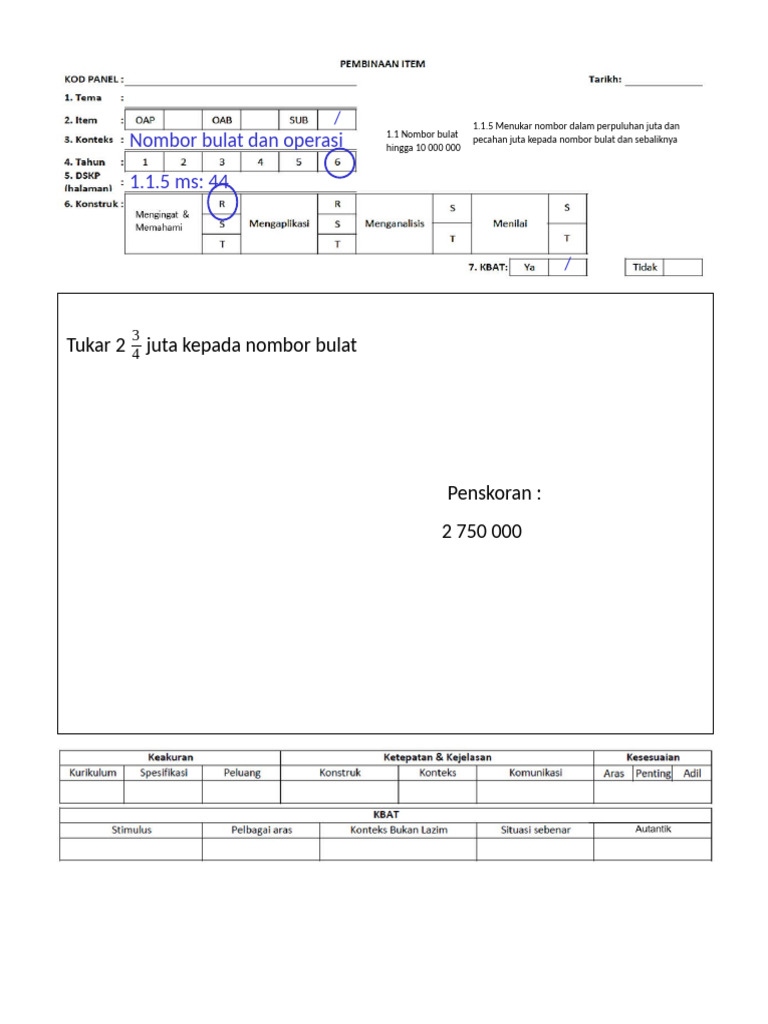 TOPI KASUT BARU Math | PDF