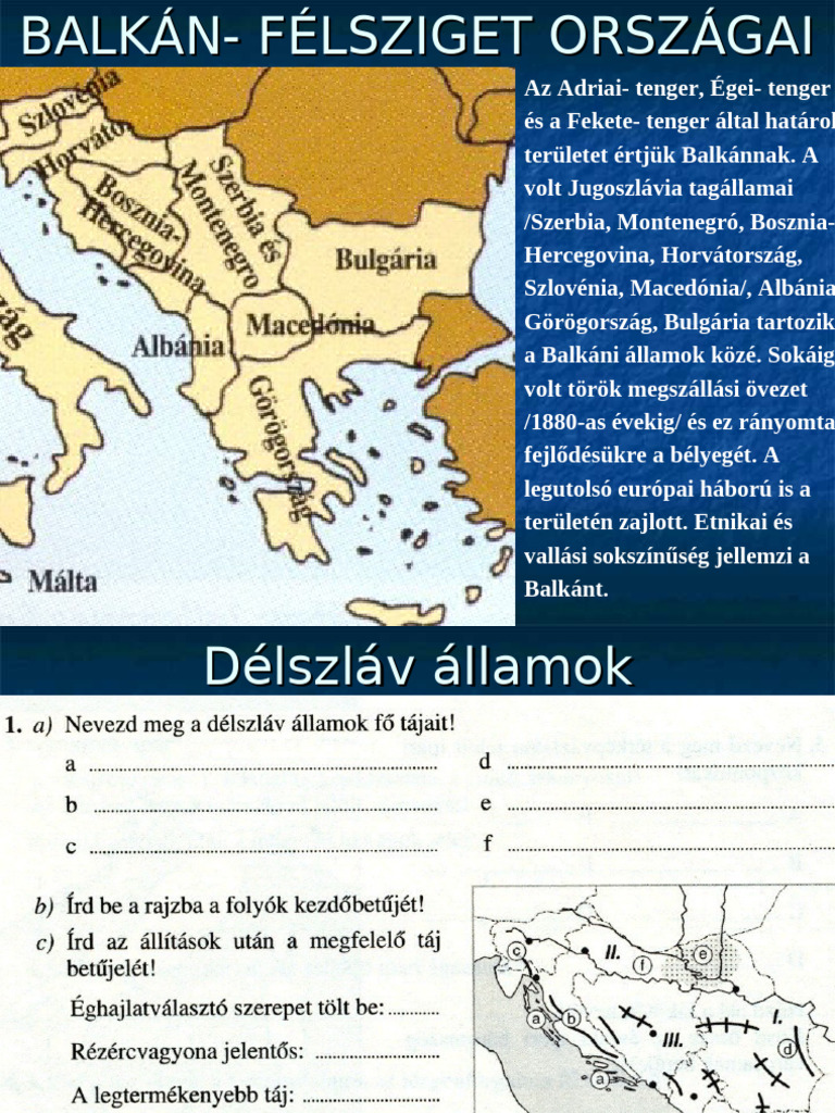 Balkán Félsziget Országai | PDF