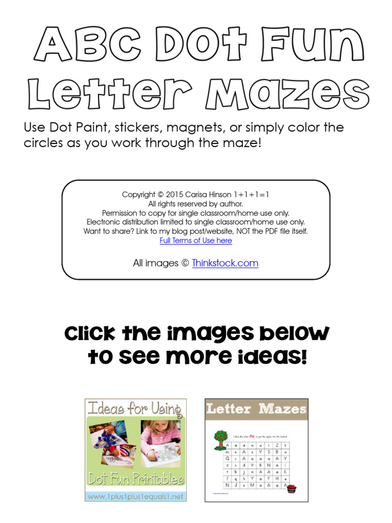 ABC Dot Fun Letter Mazes | PDF
