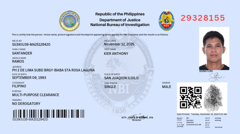Nbi Clearance - 20241214 - 174414 - 0000 | PDF | Philippines | Government