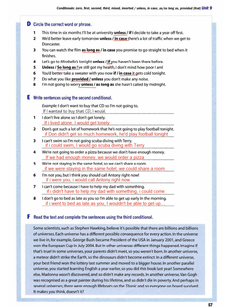 Des B2 - Conditionals | PDF