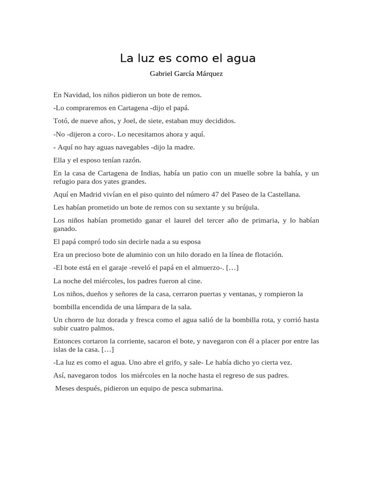 la_luz_es_como_el_agua_sintaxis_sin_predicativos | PDF