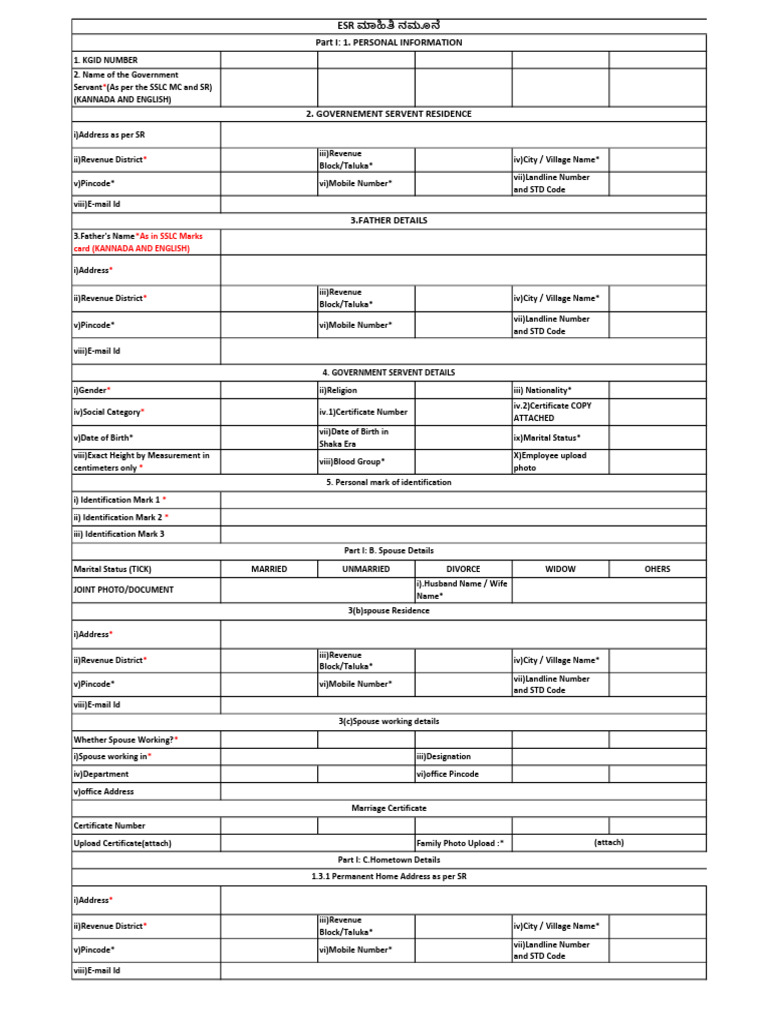 Esr Format NEW | PDF | Social Institutions