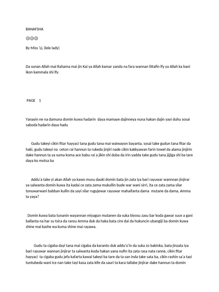 BANAFSHA by Miss 'LL (Lele Lady) - 1-1 | PDF