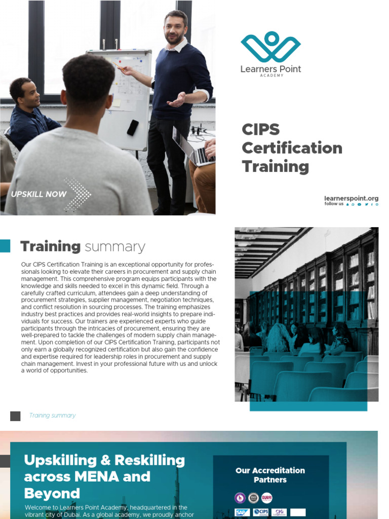 Cips Certification Training 63b04d9557 | PDF | Procurement | Supply Chain Management
