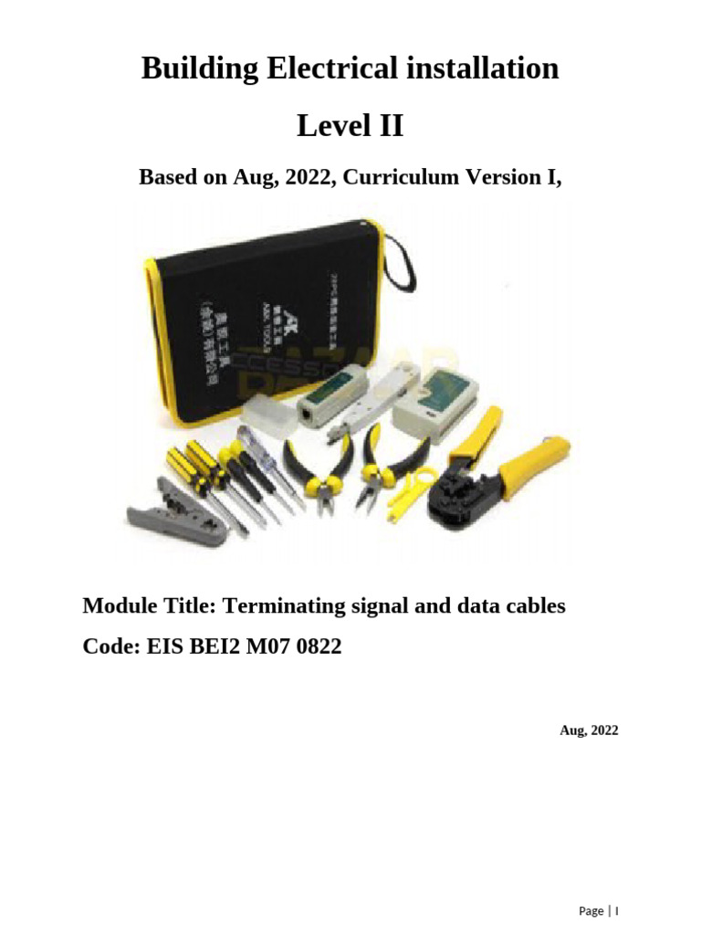 M07 Terminating signal and data cables | PDF | Coaxial Cable | Wi Fi