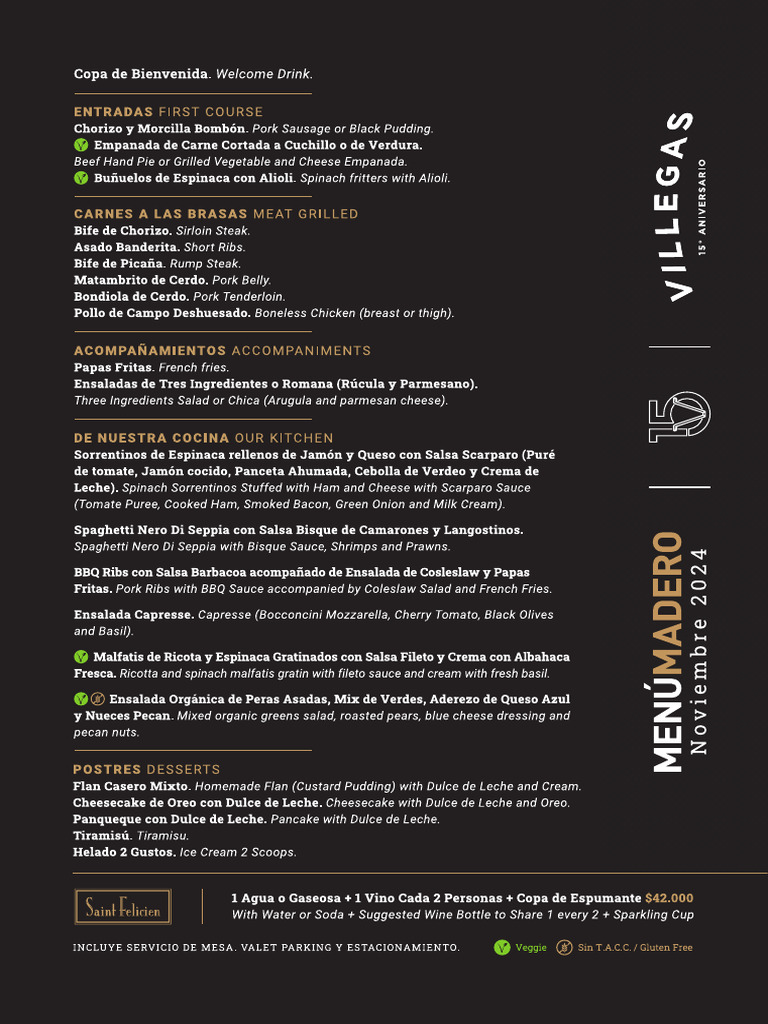Menu Madero | PDF