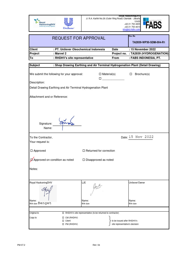 TA2839-WP30-SDM-004-R1 Detail Drawing Earthing and Air Terminal ...
