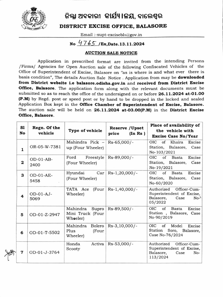 Auction Sale Notice. | PDF | Auction