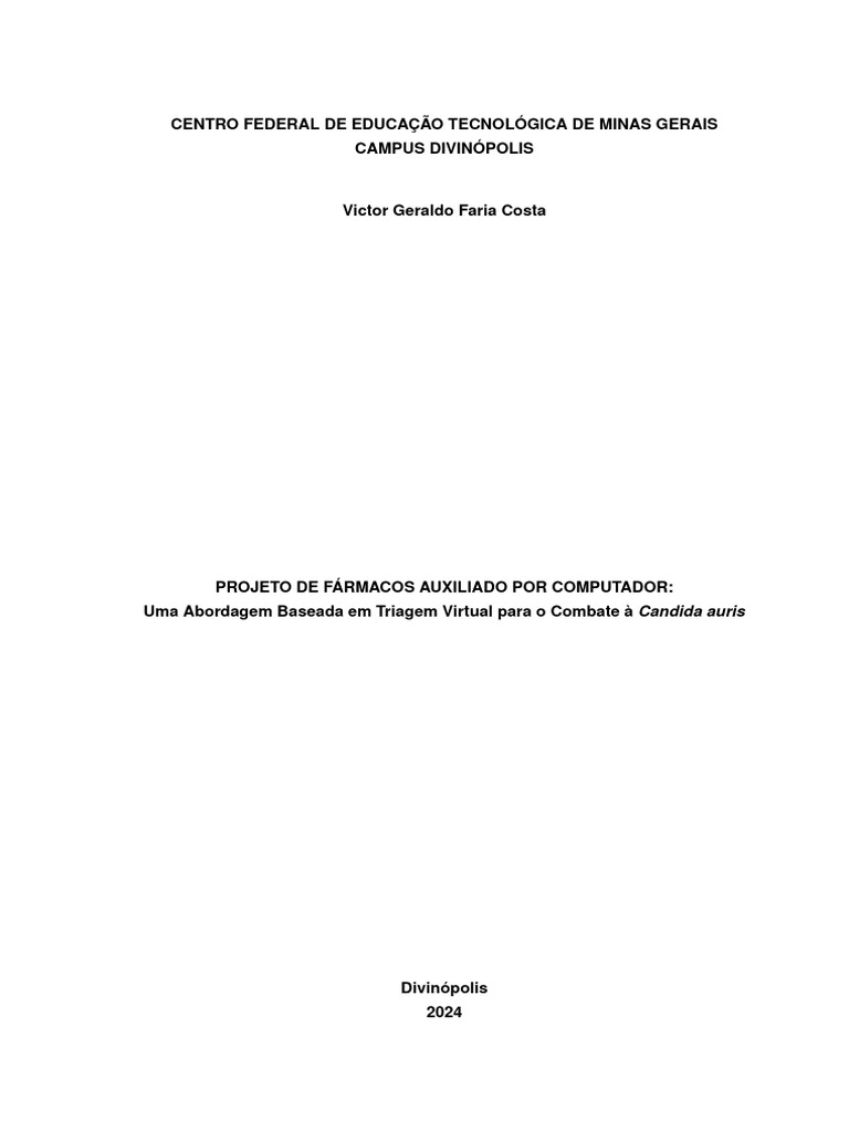 Monografia_CEFET_MG_Victor_Geraldo_TCC_I | PDF | Fungo | Química