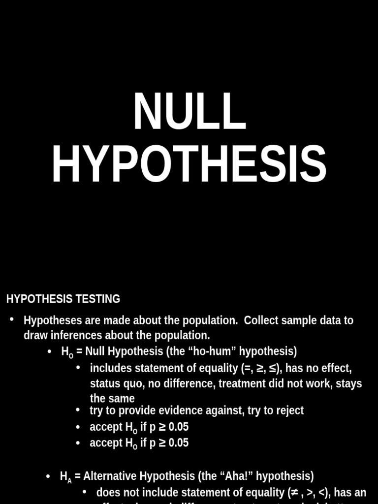 Understanding Null and Alternative Hypotheses | PDF